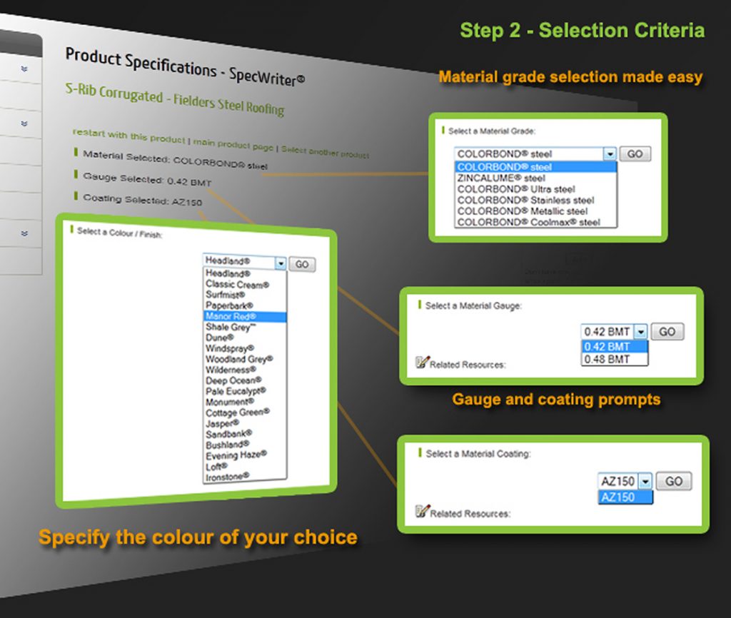 Sample Specwriter™ Template - Specifying Fielders